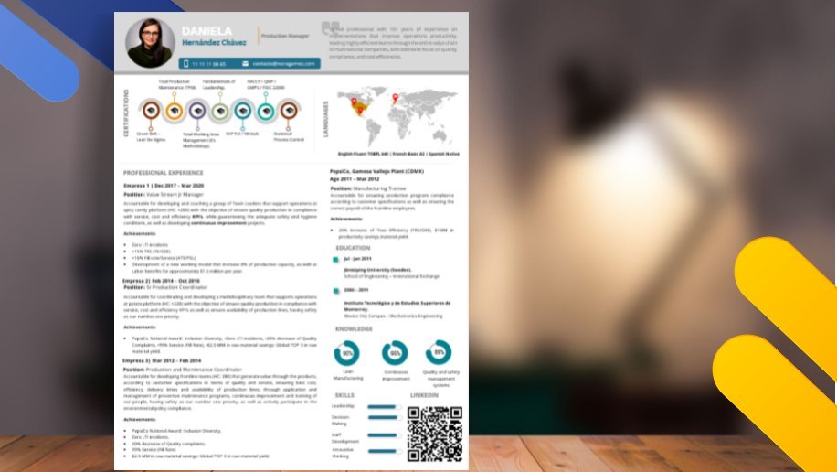 Curriculum Personalizado – Modelo Amelia | Nora Gamez